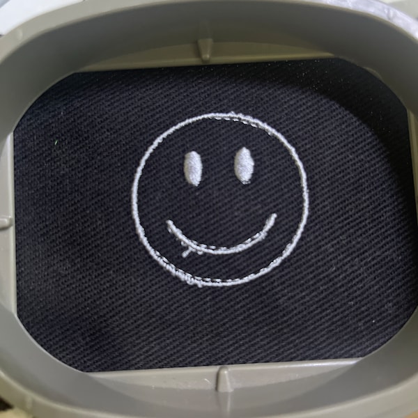 Mini to Large Smiley Face Embroidery Design, 12 Sizes, Quick Satin ...