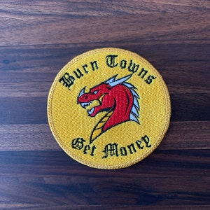 Burn Towns Get Money Patch, Fully Embroidered D20 Emblem, Dnd Badge ...