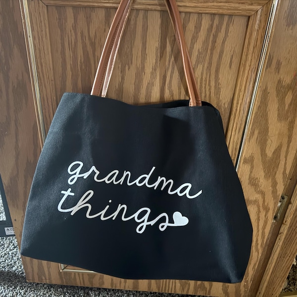 Grandma Things Tote Bag -personalized Gigi Gift-new Grandma Gift ...