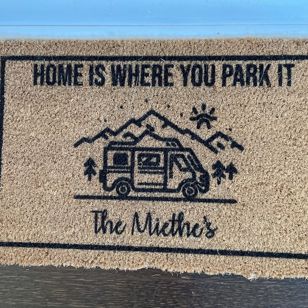 Personalized Camping Doormat, Custom RV Doormat, Welcome Mat for ...