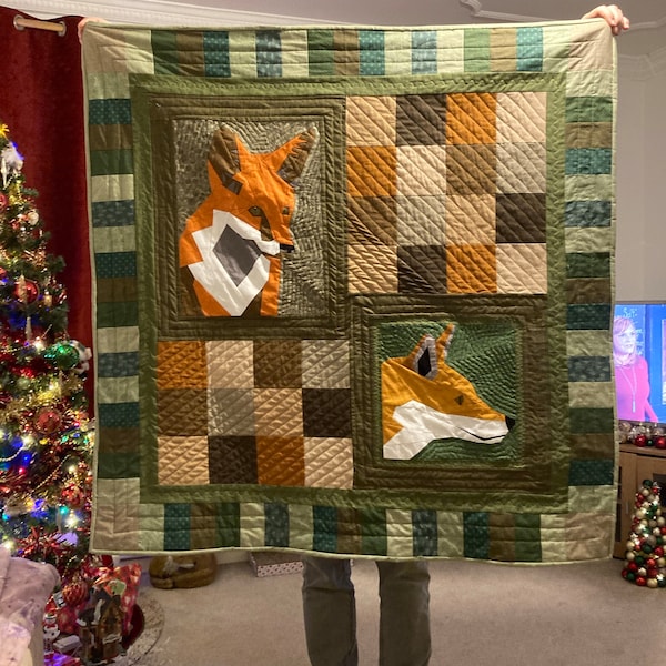 The Fox Foundation Paper Piecing Pattern, FPP Quilt Block. - Etsy