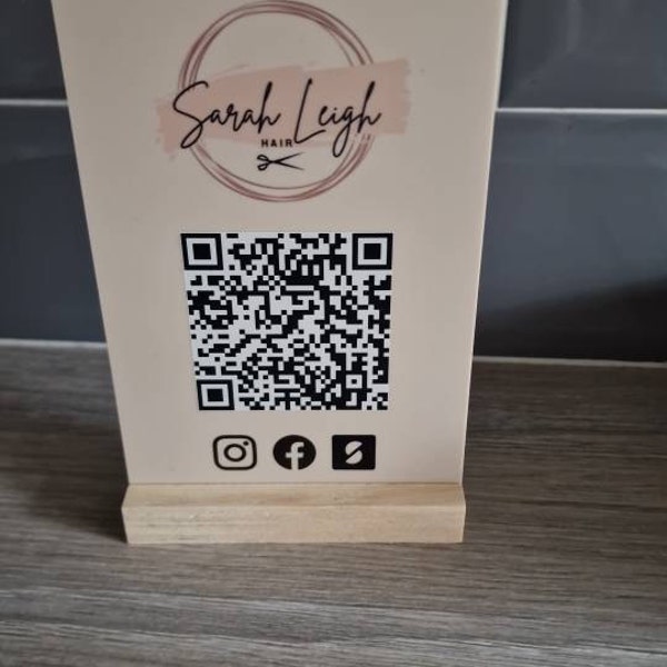 Mini QR Code Display Sign - Etsy