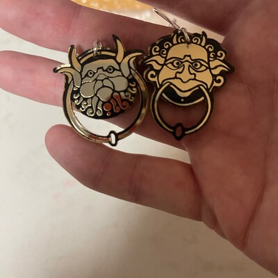 Labyrinth Door Knocker Earrings - Etsy