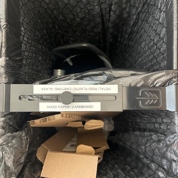 Trash Can Divider for Compost and Recycle Kitchen Waste Organizer ...