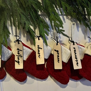 Stocking Name Tags Personalized Stocking Tags Christmas - Etsy
