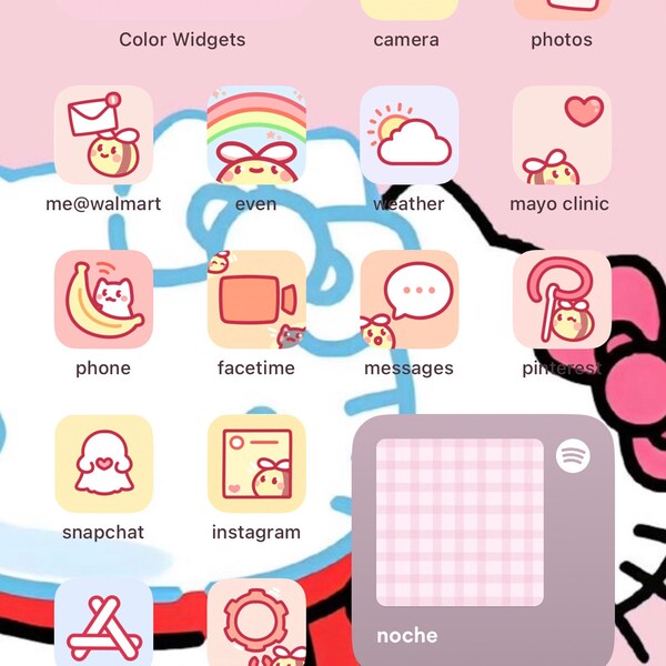 Sunflower Bee App Icon Set | Kawaii Aesthetic Pack for Android IOS ...