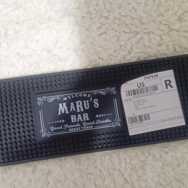 Personalised Bar Mat, Custom Bar Runner, Home Bar Pub Accessories Art ...