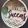 Welcome Succas Sign, Welcome Sign SVG, Boho Door Decor SVG, Succulent ...