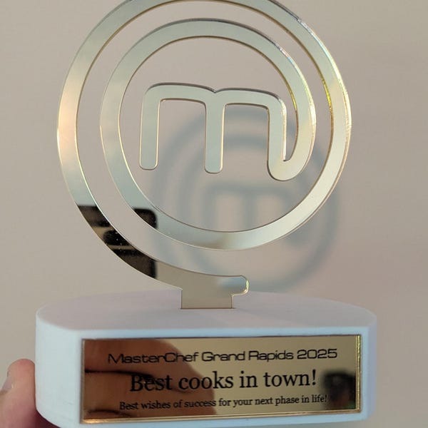 Custom Master Chef-inspired Golden Trophy - Personalized Acrylic Award ...