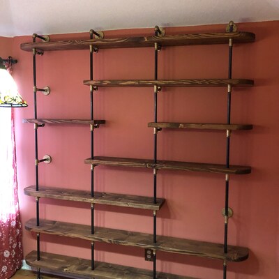 Black Steel Pipe Shelving - Etsy