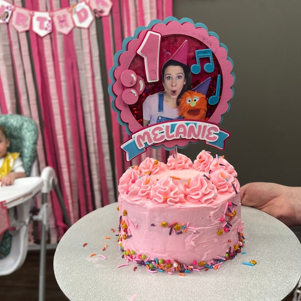 Bubble Gum Ms. Rachel Glitter Cake Topper - Etsy
