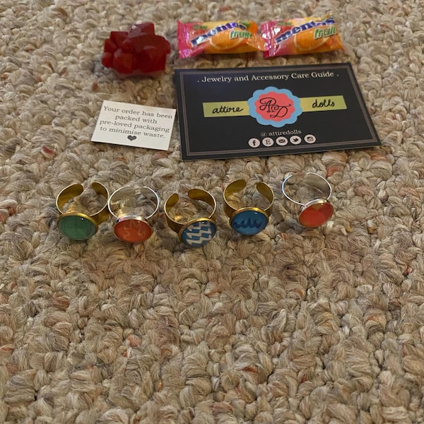 Elemental Planet Rings || Handcrafted Adjustable Rings - Etsy