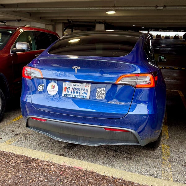 Anti Elon Tesla Club Die-cut STATIC CLING Vinyl Non-adhesive Window ...