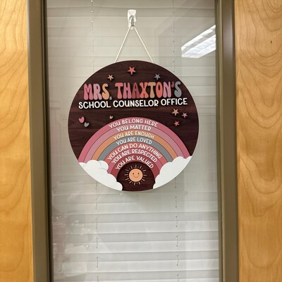 Custom Teacher Door Hanger, School Decor, Classroom Sign Door Decor ...