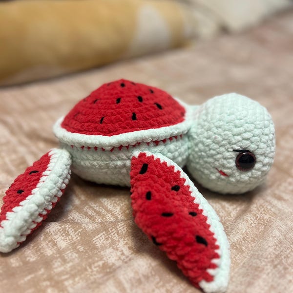 Crochet Watermelon Turtle Pattern Set: Amigurumi Plush (PDF Pattern) - Etsy