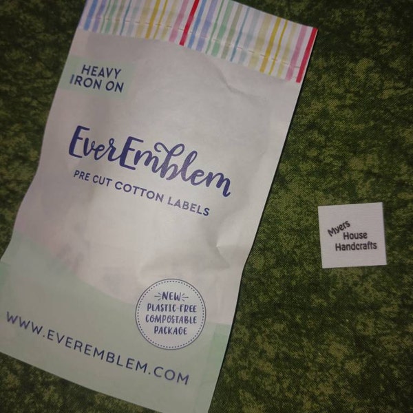 Set of 12 Sewing Labels, Iron on or Sew on Quilt Tags, Personalized ...