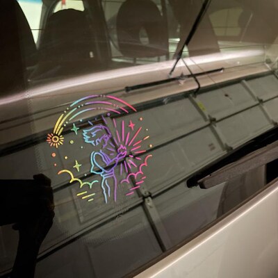 Hololive Holomyth Inspired Vinyl Car Peeking Sticker Ninomae - Etsy