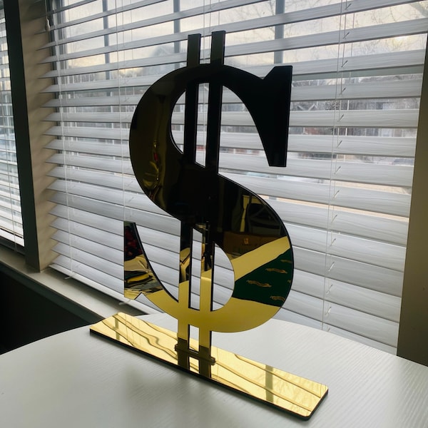 Dollar Sign, Dollar Art, Money Sign, Money Shape, Laser Cut Dollar, One ...