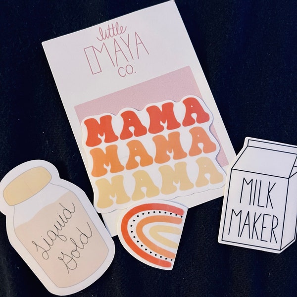Breastfeeding Vinyl Sticker 3 Pack, Mama Sticker Bundle, Nursing Mom ...