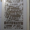 Personalised Laser Cut Papercut Wedding Engagement Anniversary Forever ...