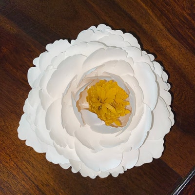 Flower Template 5 Paper Flower PDF SVG DXF Png Silhouette Studio for ...