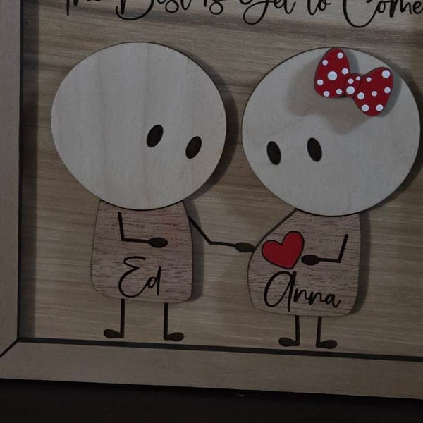 Personalized Couple Wooden Sign, Valentines Day Gift for Her/him ...