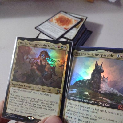 Dogs & Cats 100 Card Magic the Gathering Commander Deck-mythic-rare-rin ...