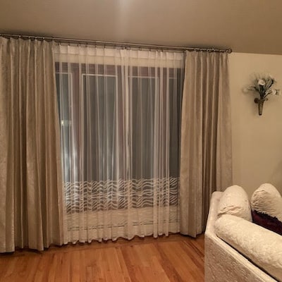 5 Color Extra Long Custom Made Drapes Luxury Drapery Gold Metallic Foil ...