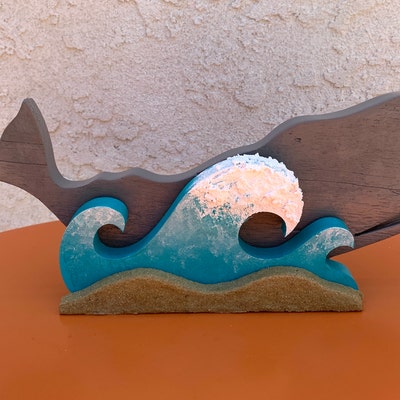 Wave Cutout Wave Craft DIY Summer Decor Free Standing DIY Wave Craft - Etsy