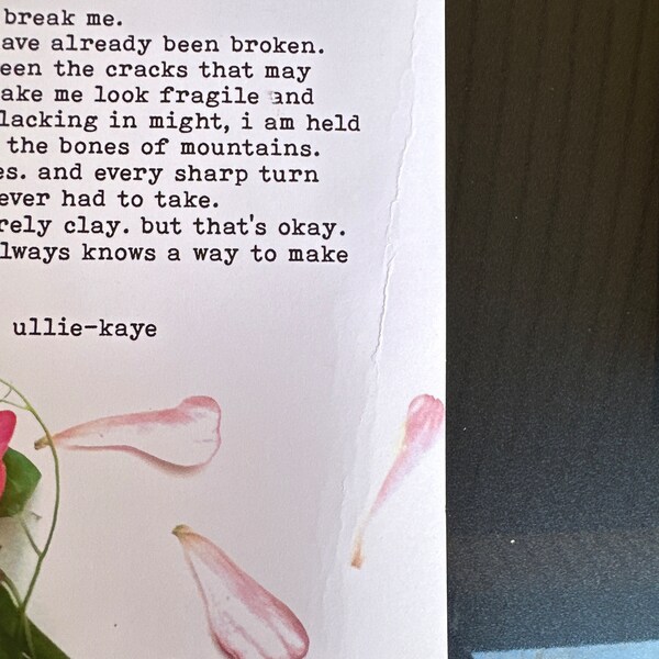 Us ~ 5" X 7" Poetry Card - Etsy