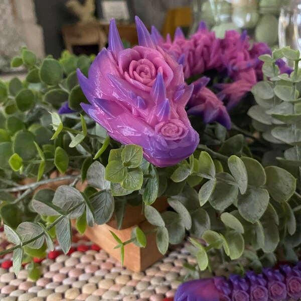 Flexi Rose Dragon 3D Print - Etsy