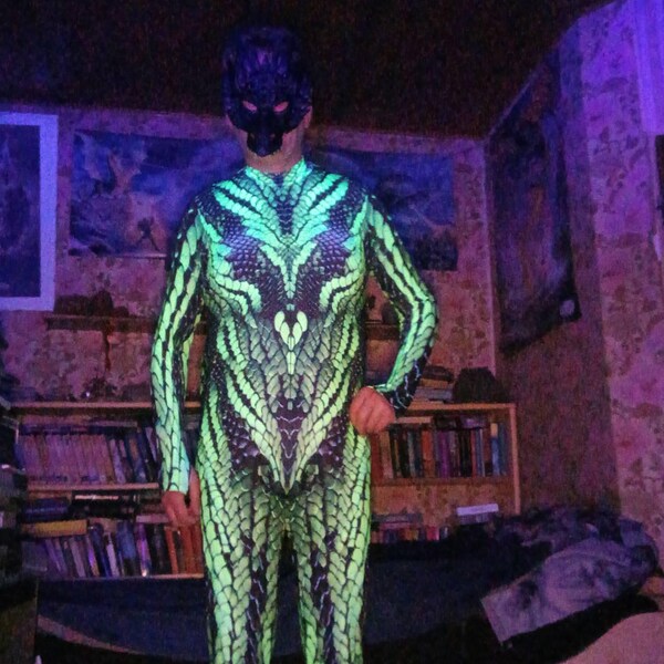 Green Snake Costume, Dragon Costume, Neon Halloween Costume for Women ...