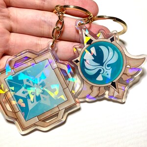 Genshin Impact Mini Primogem Keychain - Etsy