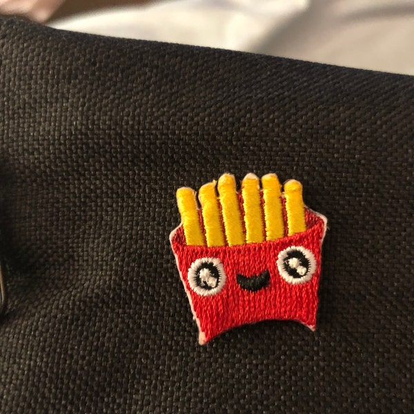 Fries Face Embroidered Mini Sticker Patch - Etsy