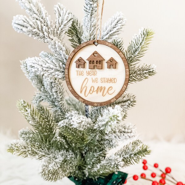 Digital File *SVG * PDF * the Year We Stayed Home Ornament - Etsy