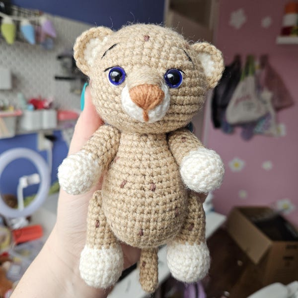 Amigurumi Leopard PDF Crochet Pattern, Safari Amigurumi Animal Pattern ...