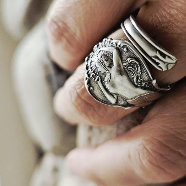 Hibiscus Flower Ring, Hibiscus Ring, Honolulu Hawaii Spoon Ring ...
