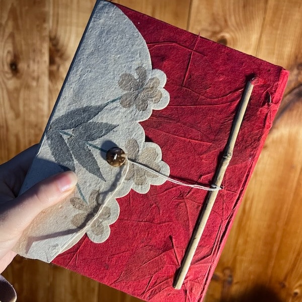 Handmade Floral Journal | Beautiful Notebook | Handmade Paper Notebook ...