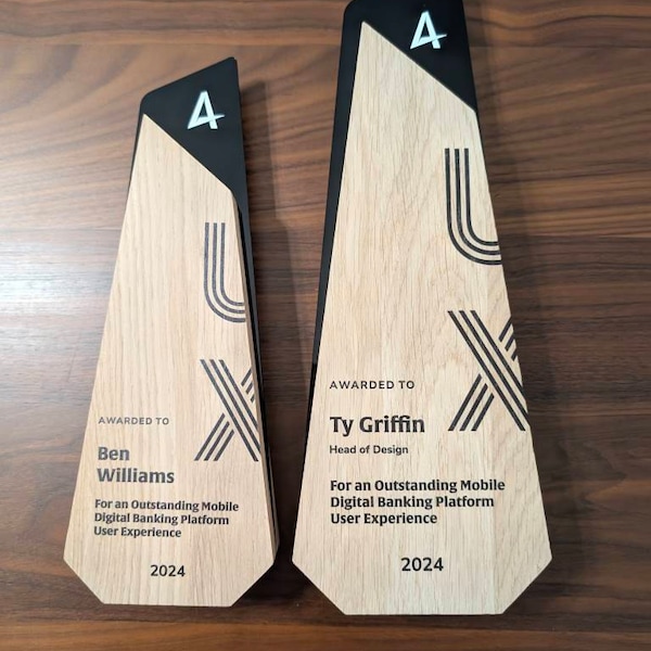 Modern and Unique Wooden Plaque, Laser Engraved Wooden and Acrylic ...