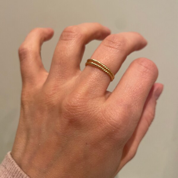 Double Ring - Minimalist Ring - Double Ring - Dainty Ring - Stacking Ring - Minimalist Jewelry ...