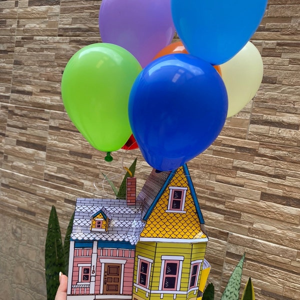 Movie UP Printable Balloon House DIY Craft With Youtube Tutorial Video ...