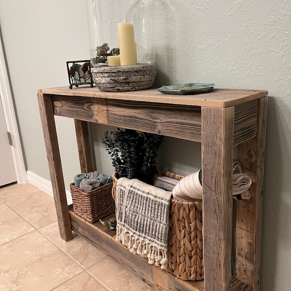 60 Black Farmhouse Console Table - Etsy
