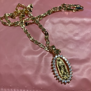 14k Cuban Chain With St Jude Pedant 22 Long Gold Plated, St Jude ...