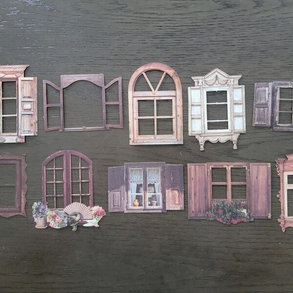 10 Pcs Pack Vintage Paper Picture Frames, Cardstock Paper Border Frames ...