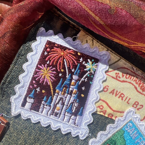 Disney Patch Disneyland Disney Castle Iron on Patch Micky Mouse Minnie ...