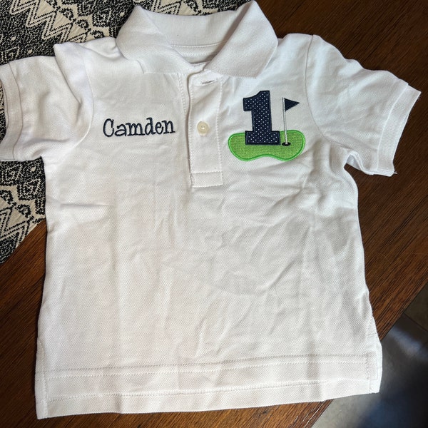 Golf Polo Birthday Shirt - Boys Birthday Shirt - Hole in One Birthday ...