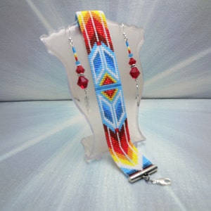 Thunderbird Rainbow Seed Bead Pattern Loom Cuff Bracelet PDF File ...