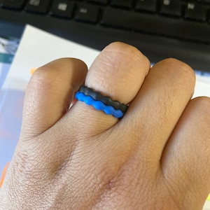 Pattered Silicone Rings Stackable Water Proof Wedding Eco | Etsy