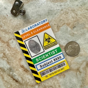Custom Scientist ID Badge Costume Name Tag Add Your Name - Etsy