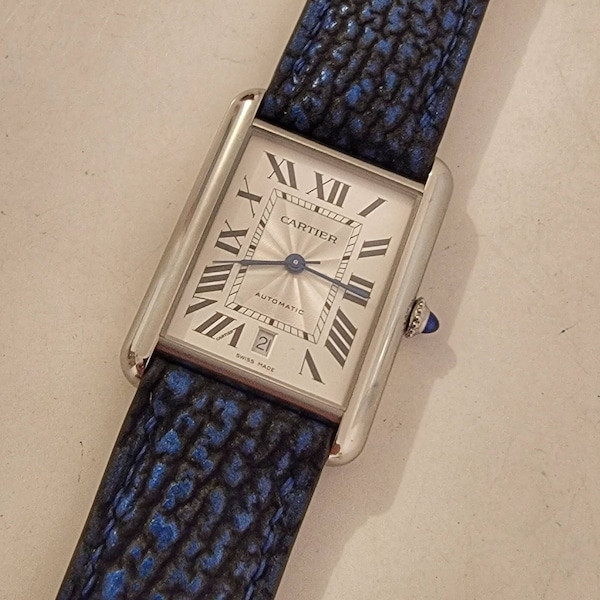 Shark Skin Watch Strap, Shark Skin Watch Strap, Blue Watch Strap, Blue ...